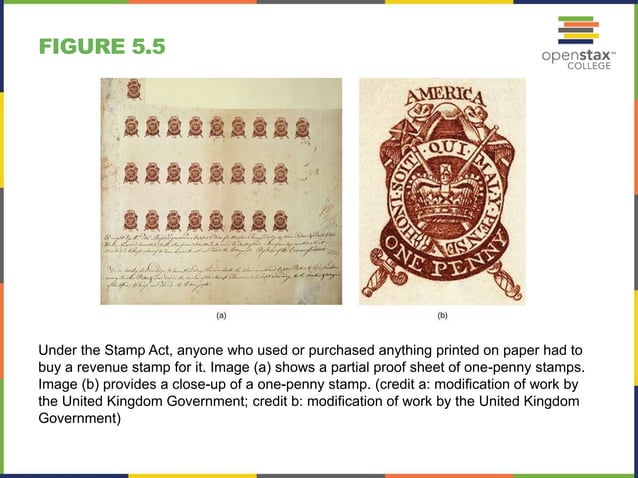 Open stax history_ch05 imperial reforms and colonial protests, 1763 ...