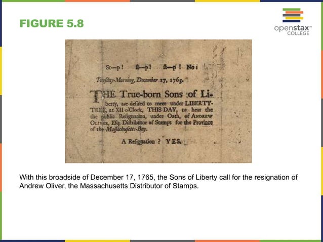 Open stax history_ch05 imperial reforms and colonial protests, 1763 ...