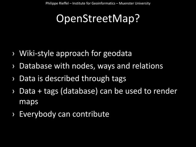 OpenStreetMap-Introduction | PPT