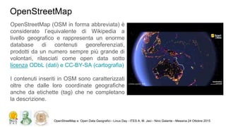 OpenStreetMap e open data geografici | PDF