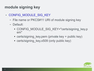 Signature verification of kernel module and kexec | ODP