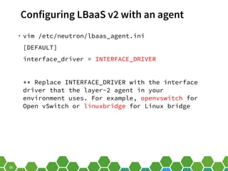 OpenStack Load Balancer as a Service (LBaaS) with openSUSE Leap | PPT