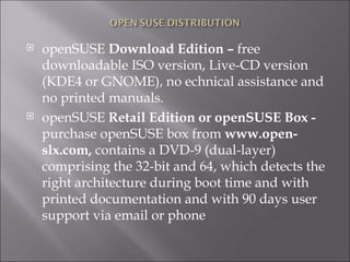Open suse inro history | PPT