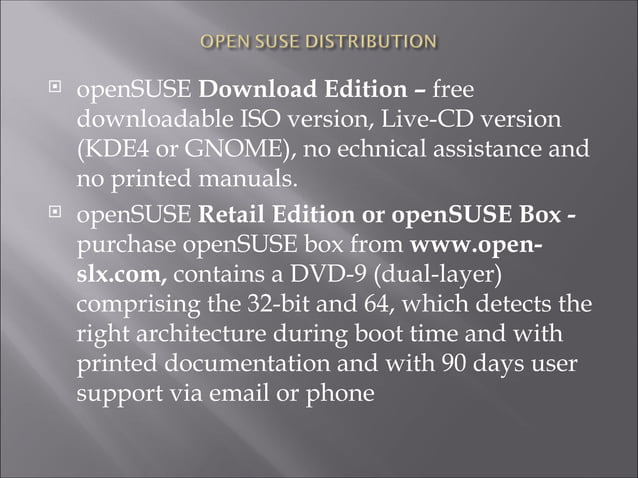 Open suse inro history | PPT