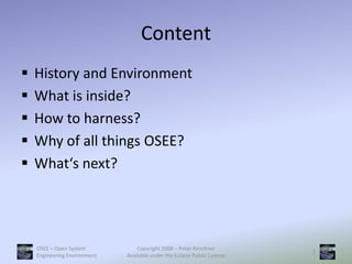 Open System Engineering Environment An Integrated Solution | PDF