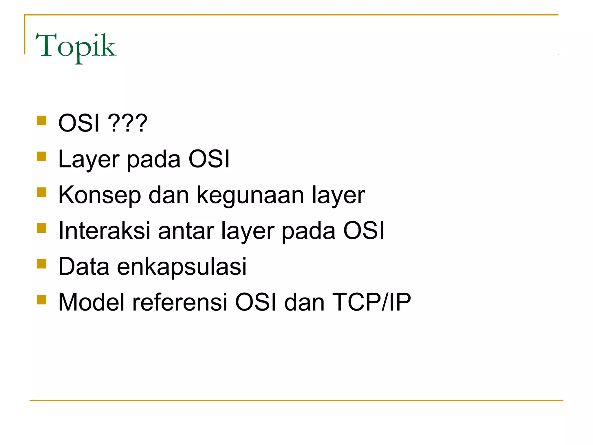 Open system interconnection (osi) | PPT