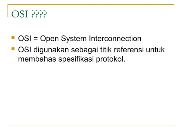 Open system interconnection (osi) | PPT