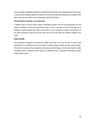 Open System Mobilization Platform 01.15.09