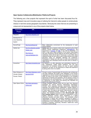 Open System Mobilization Platform 01.15.09