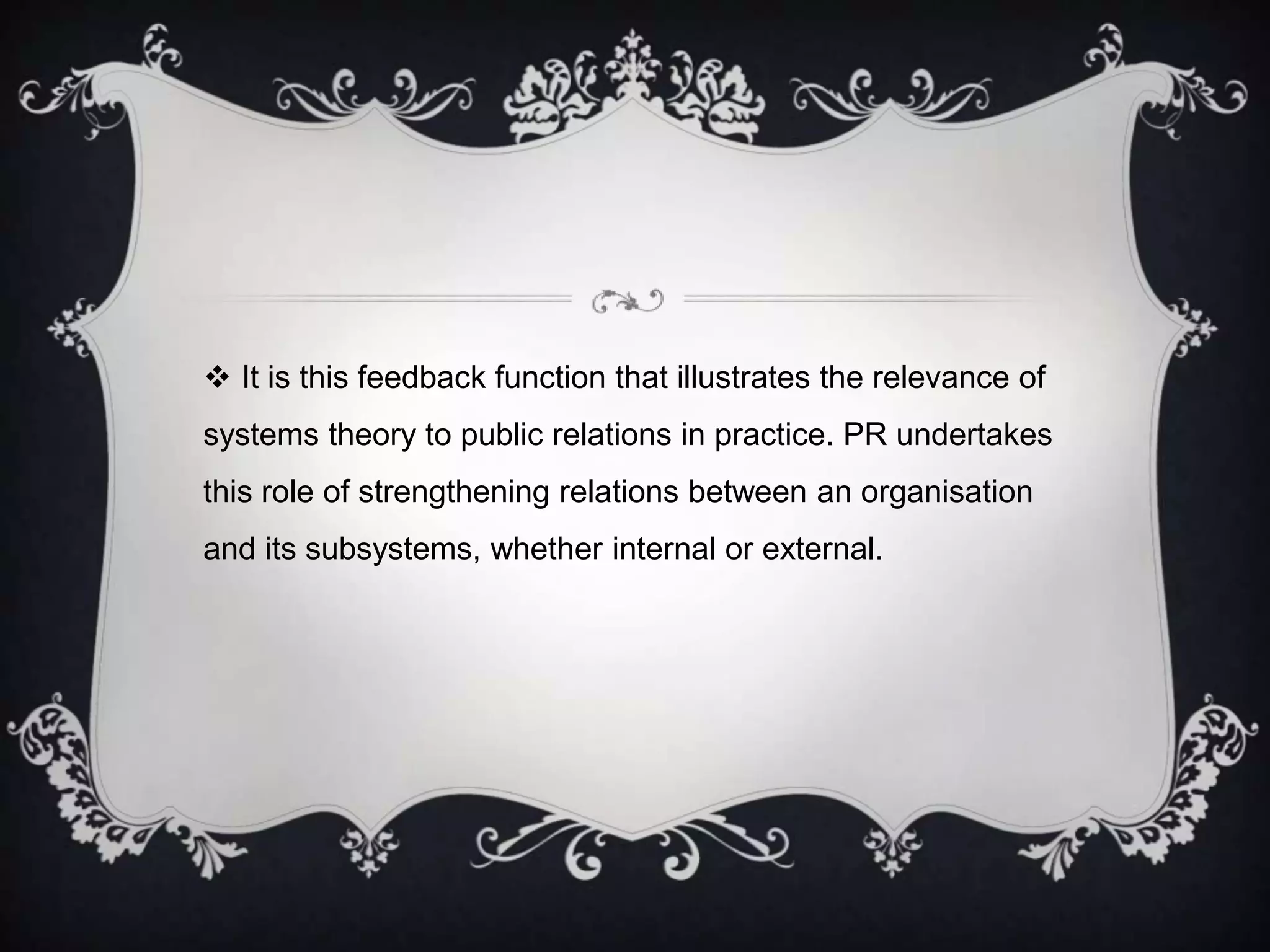 Open system model of public relations | PPTX