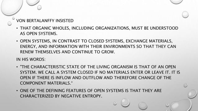 Open system theory | PPTX