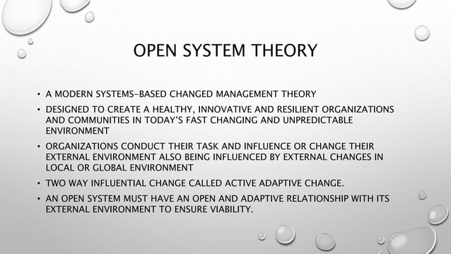 Open system theory | PPTX