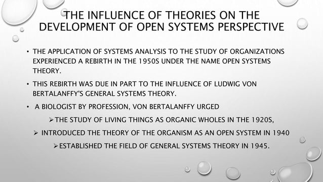Open system theory | PPTX