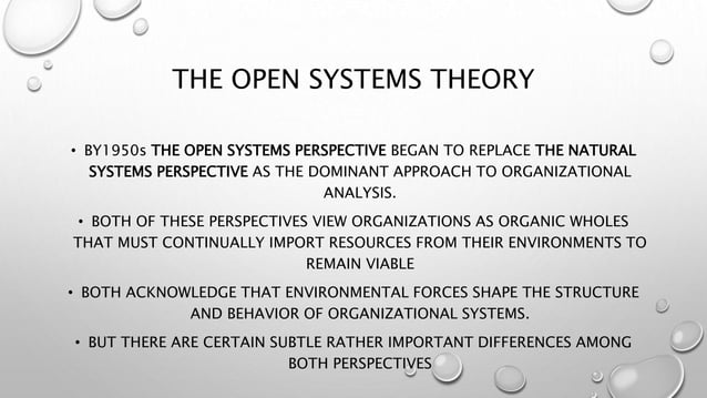 Open System Theory Ppt 5714