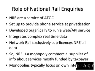 Open tech The Quest for Open Rail Data | PPT