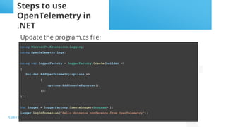 Introduction to OpenTelemetry in .NET