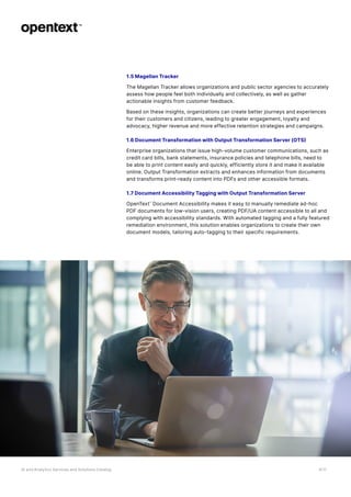 OpenText AI & Analytics Services and Solutions Catalog | PDF