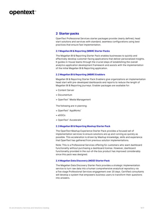 OpenText AI & Analytics Services and Solutions Catalog | PDF