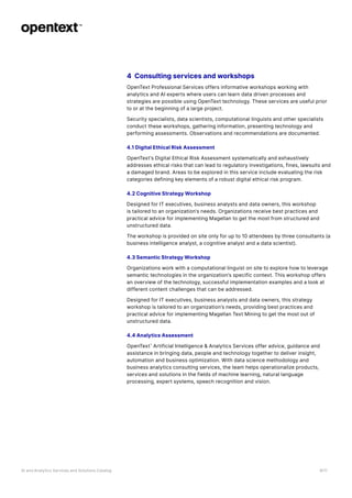 OpenText AI & Analytics Services and Solutions Catalog | PDF