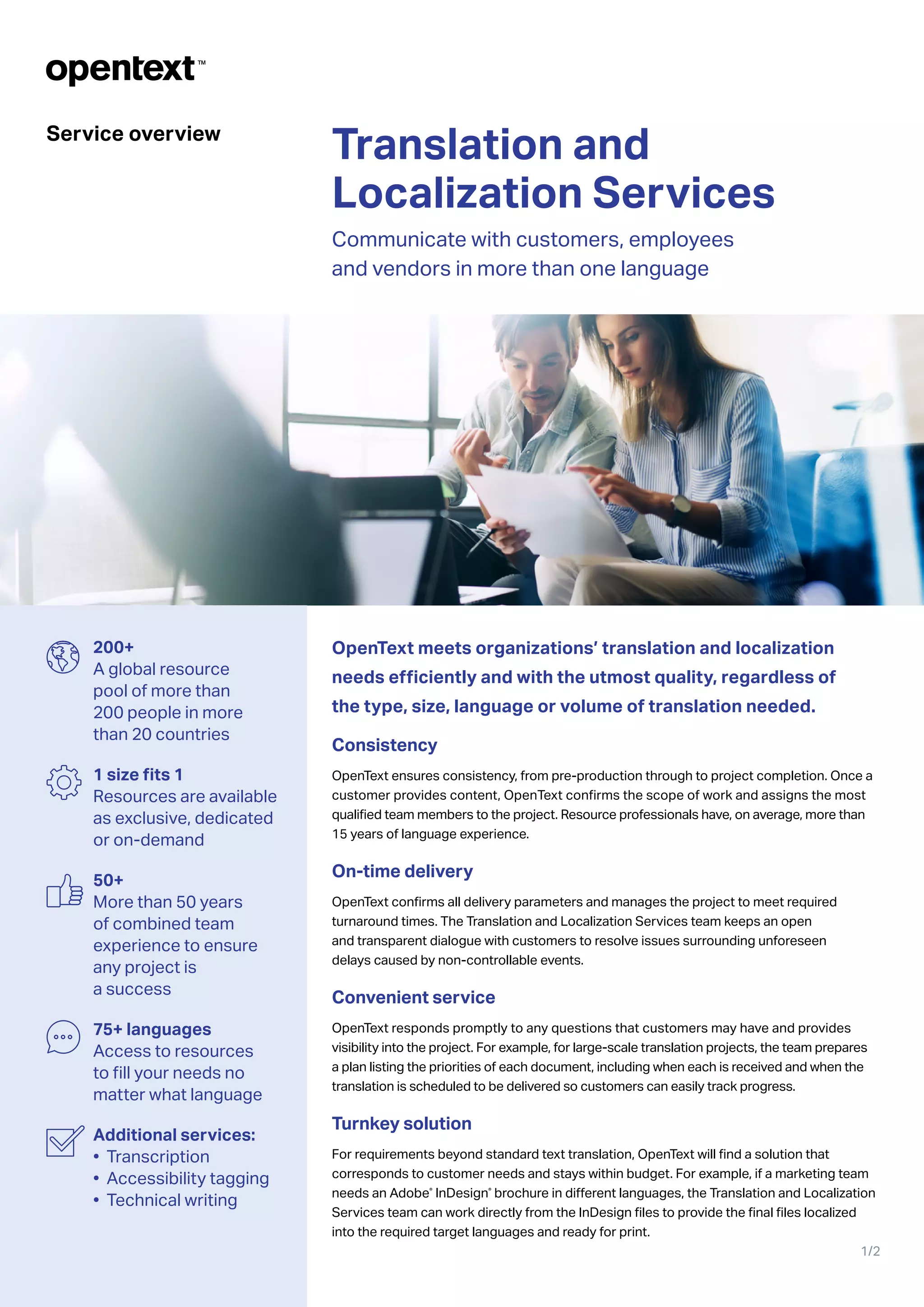 OpenText Translation & Localization Services | PDF OpenText Translation & Localization Services | PDF