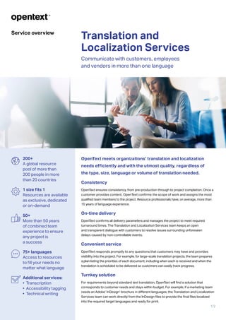 Opentext Translation and Localization Services | PDF