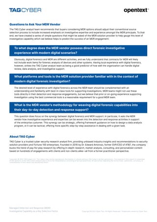 Managed Detection and Response (MDR) Whitepaper | PDF
