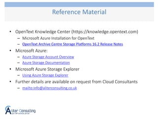 OpenText Archive Server on Azure | PDF