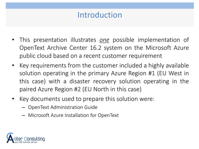 OpenText Archive Server on Azure | PDF | Cloud Computing | Internet