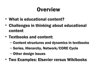 Open Textbooks, Educational content & knowledge | PPT