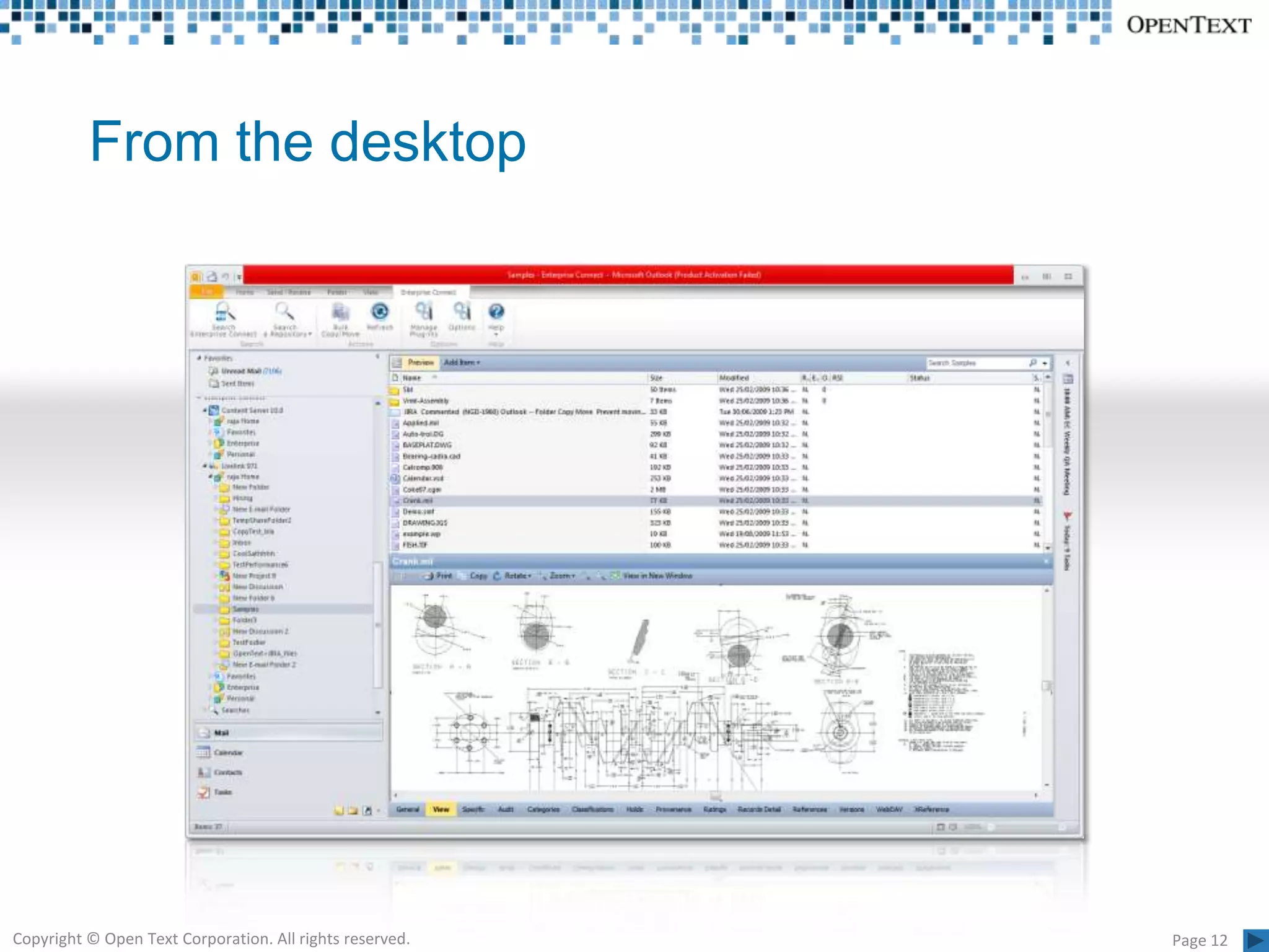 Open text content lifecycle management 2010 | PPTX