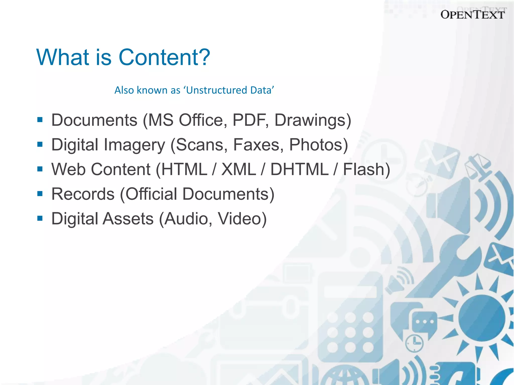 Open text content lifecycle management 2010 | PPTX