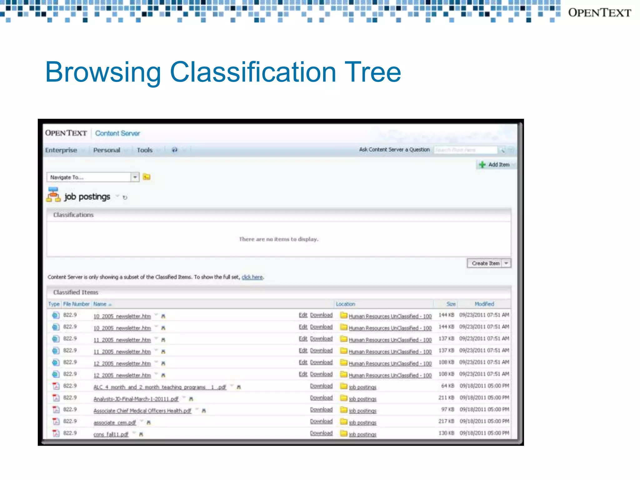 Open text content lifecycle management 2010 | PPTX