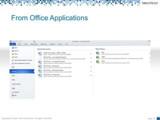 Open text content lifecycle management 2010 | PPTX