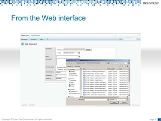 Open text content lifecycle management 2010 | PPTX