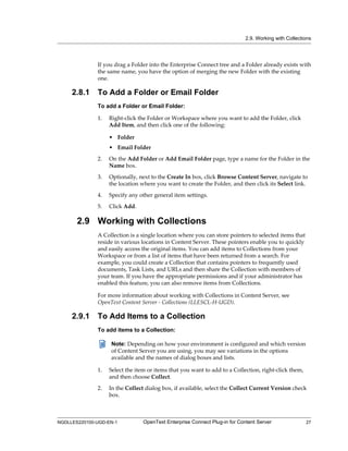 OpenText Content Server CE 22.1 - OpenText Enterprise Connect Plug-in ...