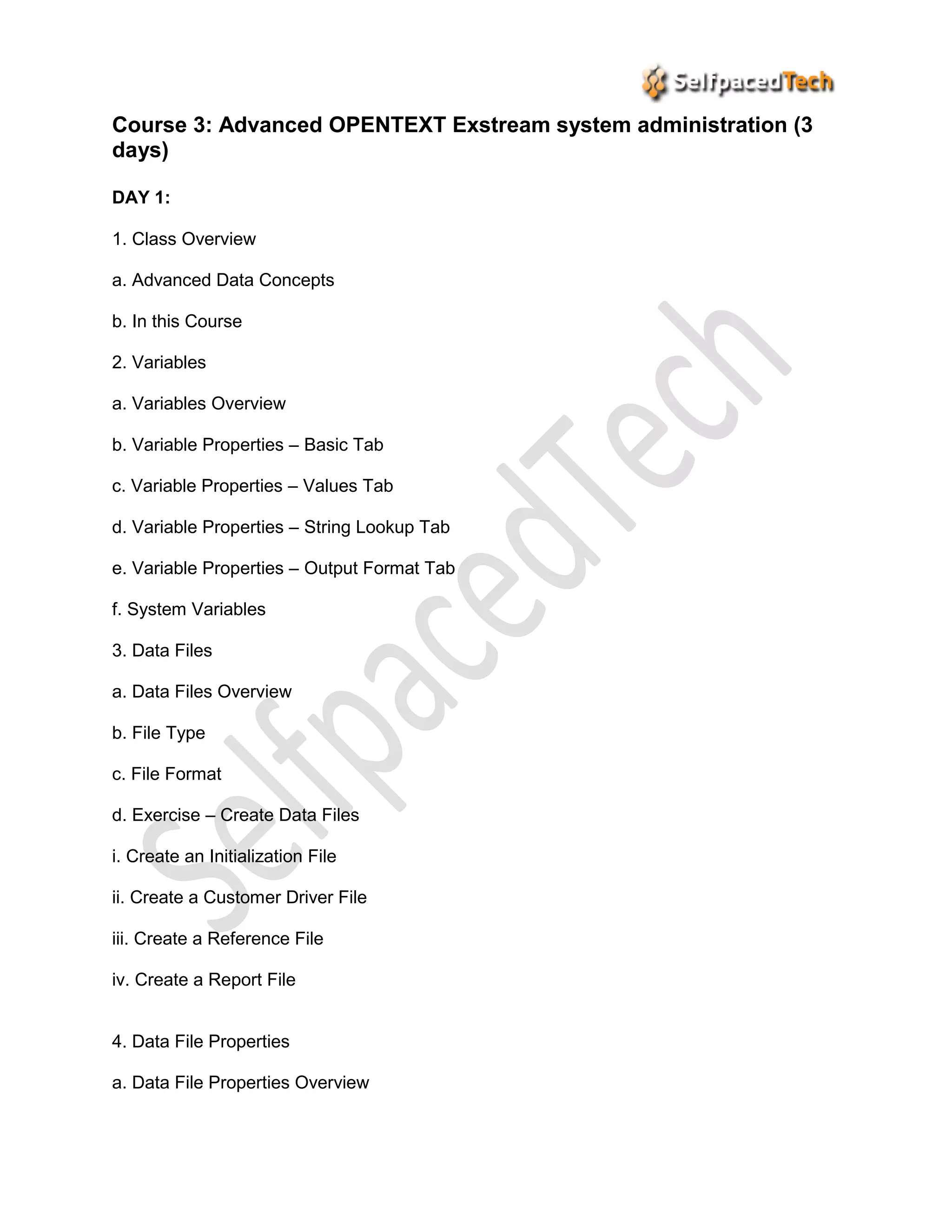 Opentext exstream dialogue online training | Opentext exstream dialogue training | SelfpacedTech ...