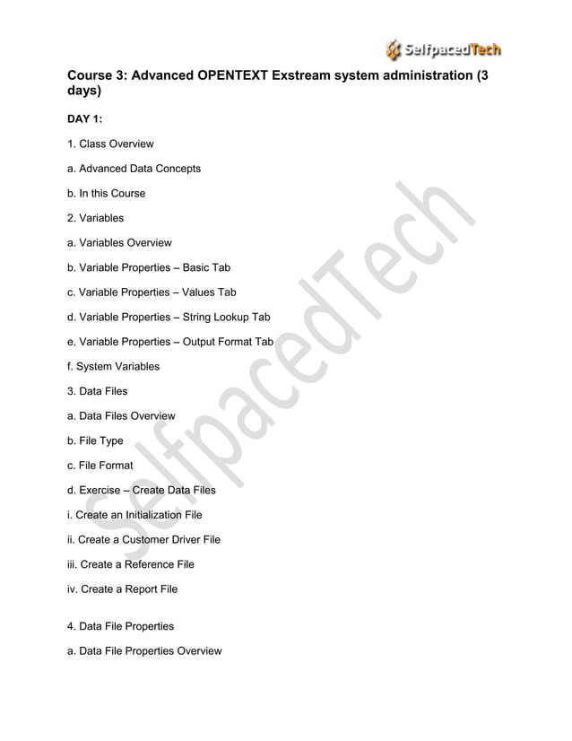 Opentext exstream dialogue online training | Opentext exstream dialogue ...