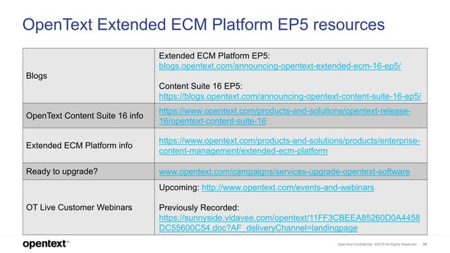 What’s new in OpenText Release 16 Extented ECM EP5 | PPTX