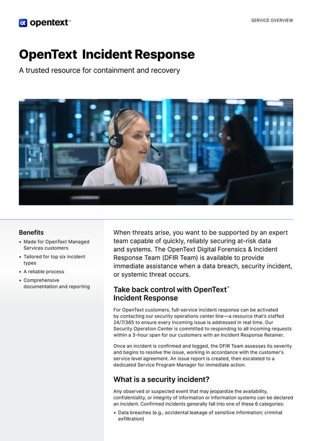 Opentext Incident Response (IR) Service Overview.pdf
