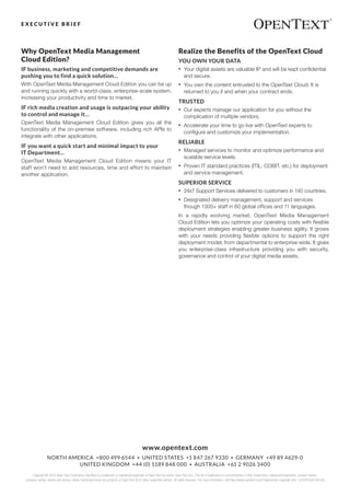 Open text media management cloud edition enterprise digital asset ...