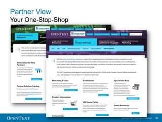 OpenText Partner Program for SAP Competence - Program Overview 2014_02 ...