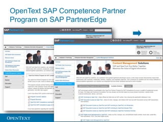 OpenText Partner Program for SAP Competence - Program Overview 2014_02 ...
