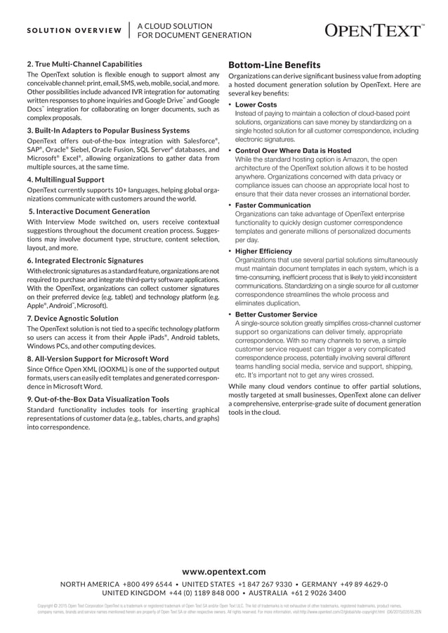 OpenText PowerDOCS: A Cloud Solution for Document Generation | PDF ...