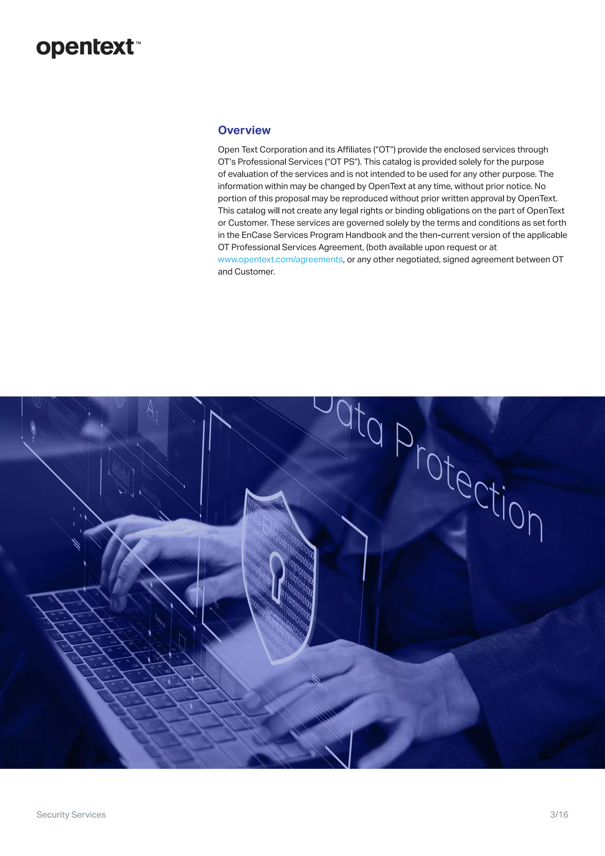 Open text security services catalog | PDF