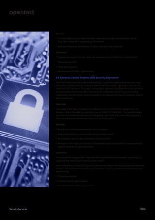 Open text security services catalog | PDF