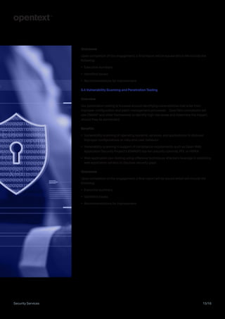 Open text security services catalog | PDF