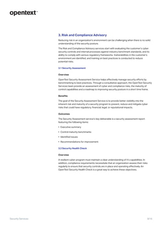 Open text security services catalog | PDF