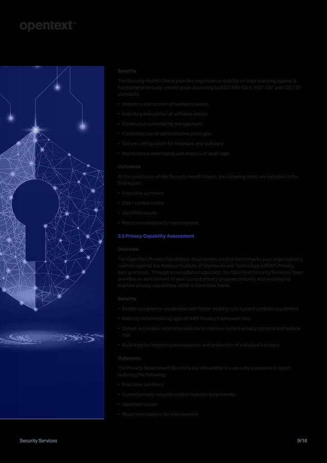 Open text security services catalog | PDF