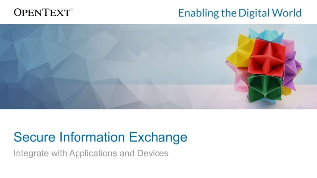 OpenText SIE Integration Slideshare | PPTX