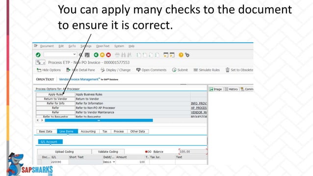 SAP Vim(Vendor Invoice management) Opentext | PPTX | Desktop Publishing | Computer Software and ...